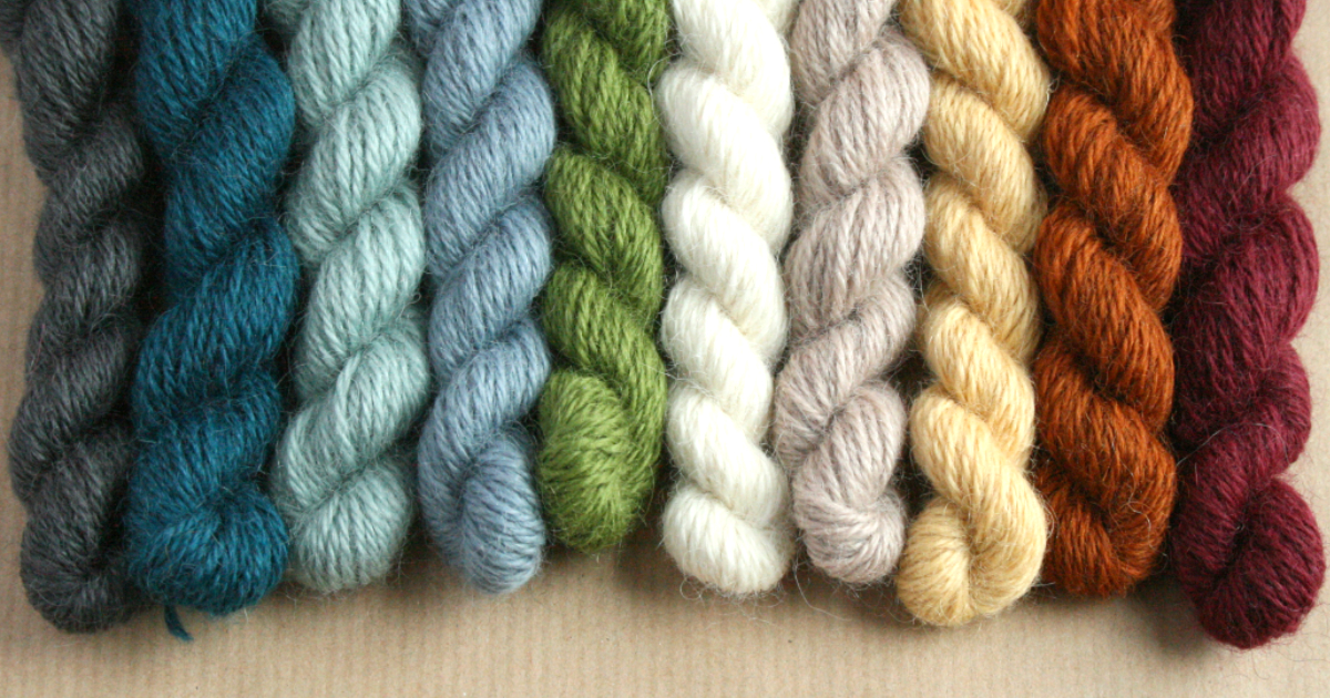 Yorkshire colours in the landscape and woolly yarn