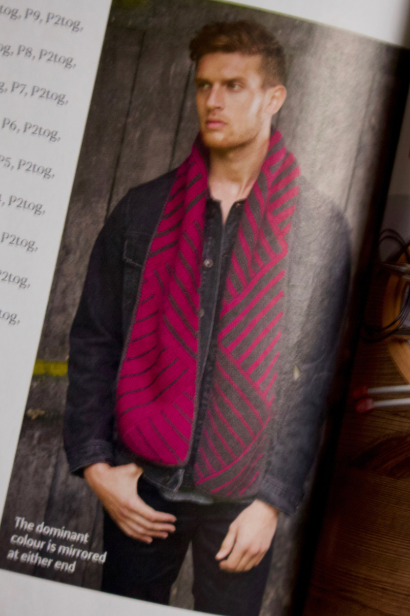 Faraday scarf hand knit pattern by Nicki Merrall from Being Knitterly